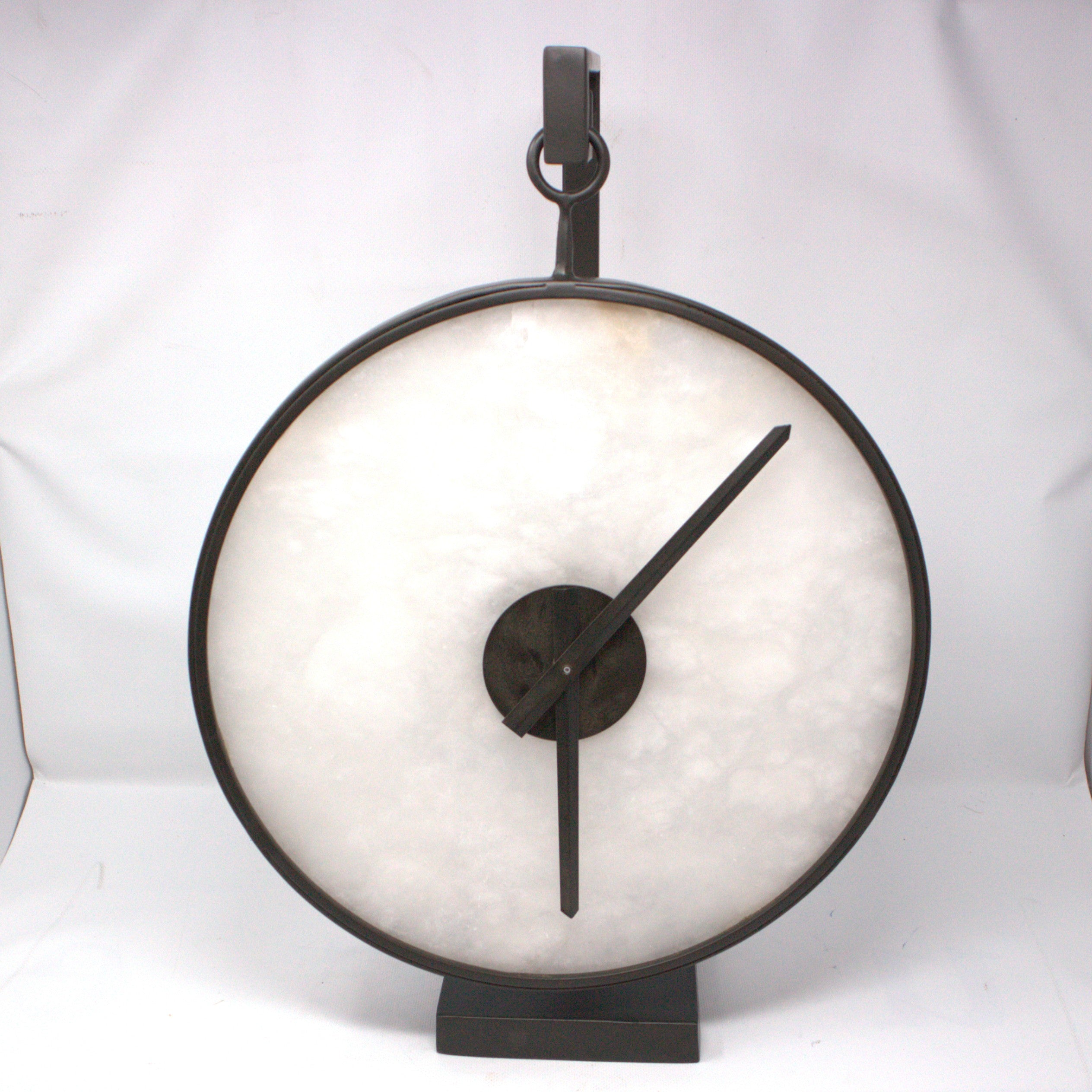 Anya Clock Marble & Bronze – Dulce Interior Consignment Showplace