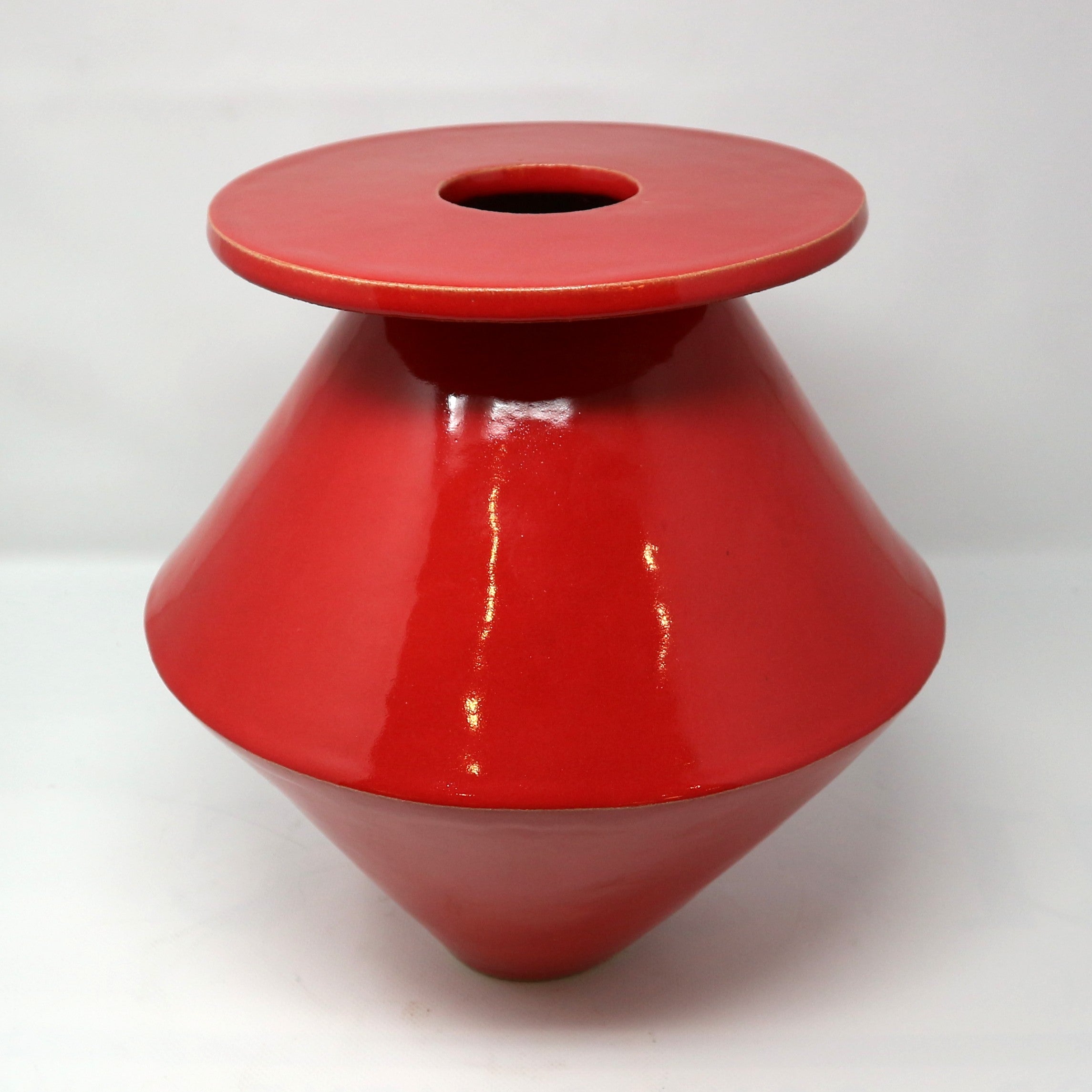 BZippy Red Pottery Jumbo Diamond Vase – Dulce Interior Consignment ...