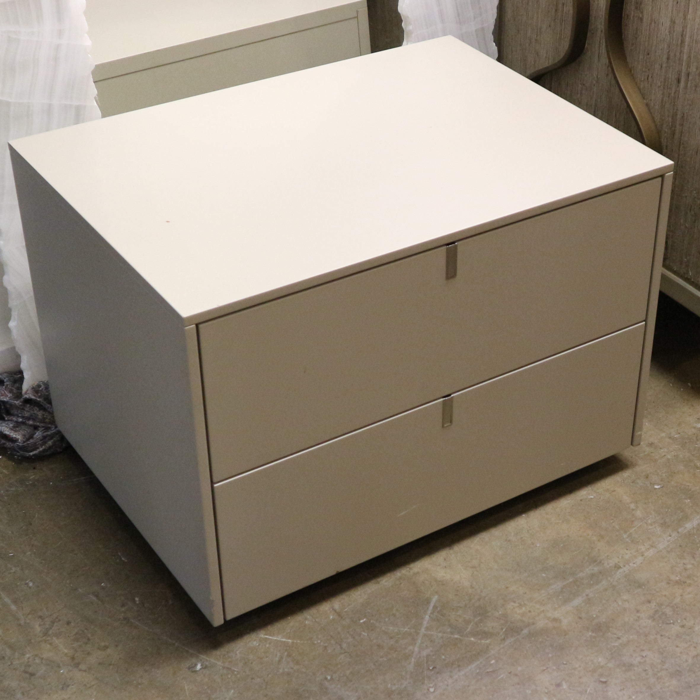 Pair of Modern Italian Tan Nightstands – Dulce Interior Consignment ...