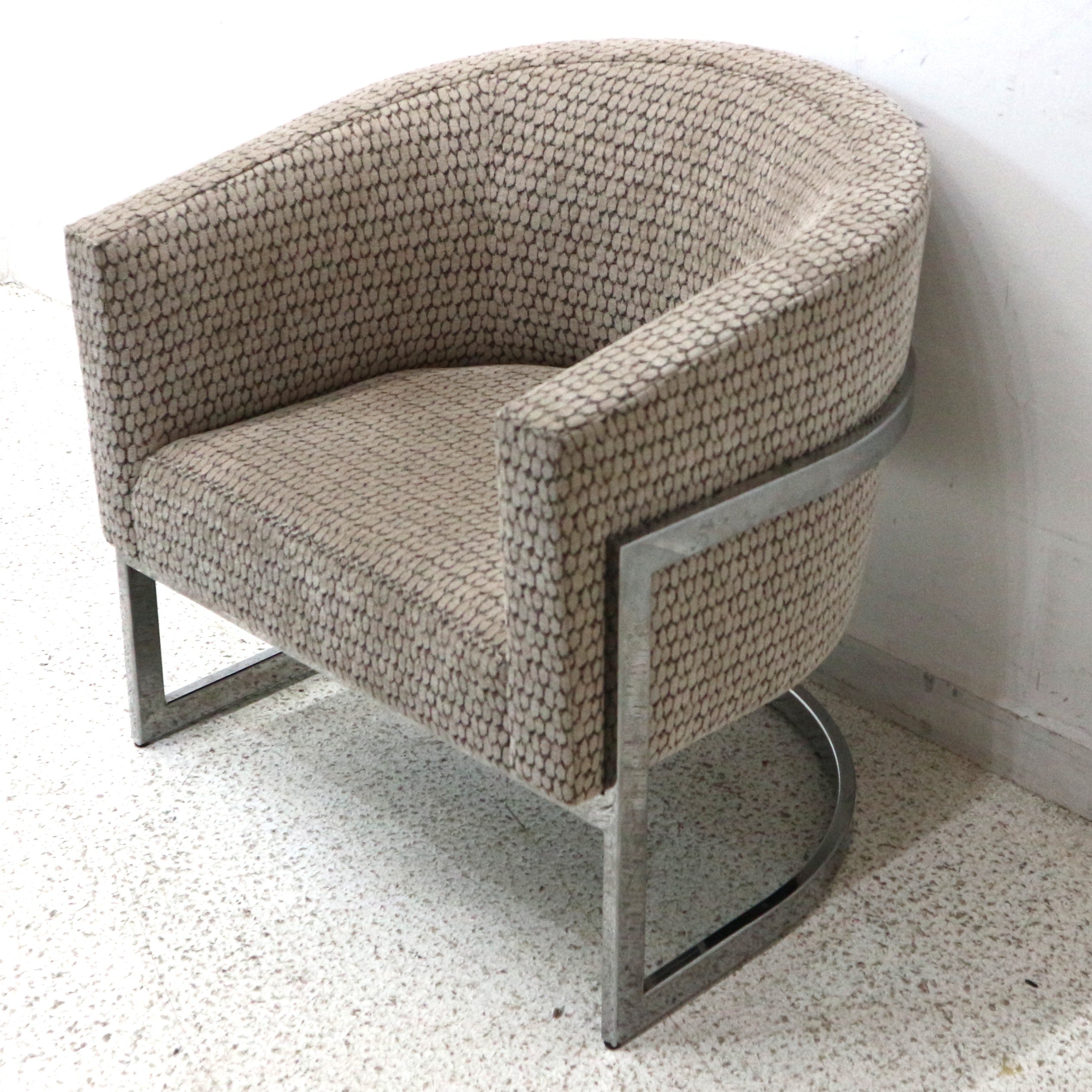 Marquis Barrell Chair w/ Chrome Frame – Dulce Interior Consignment ...