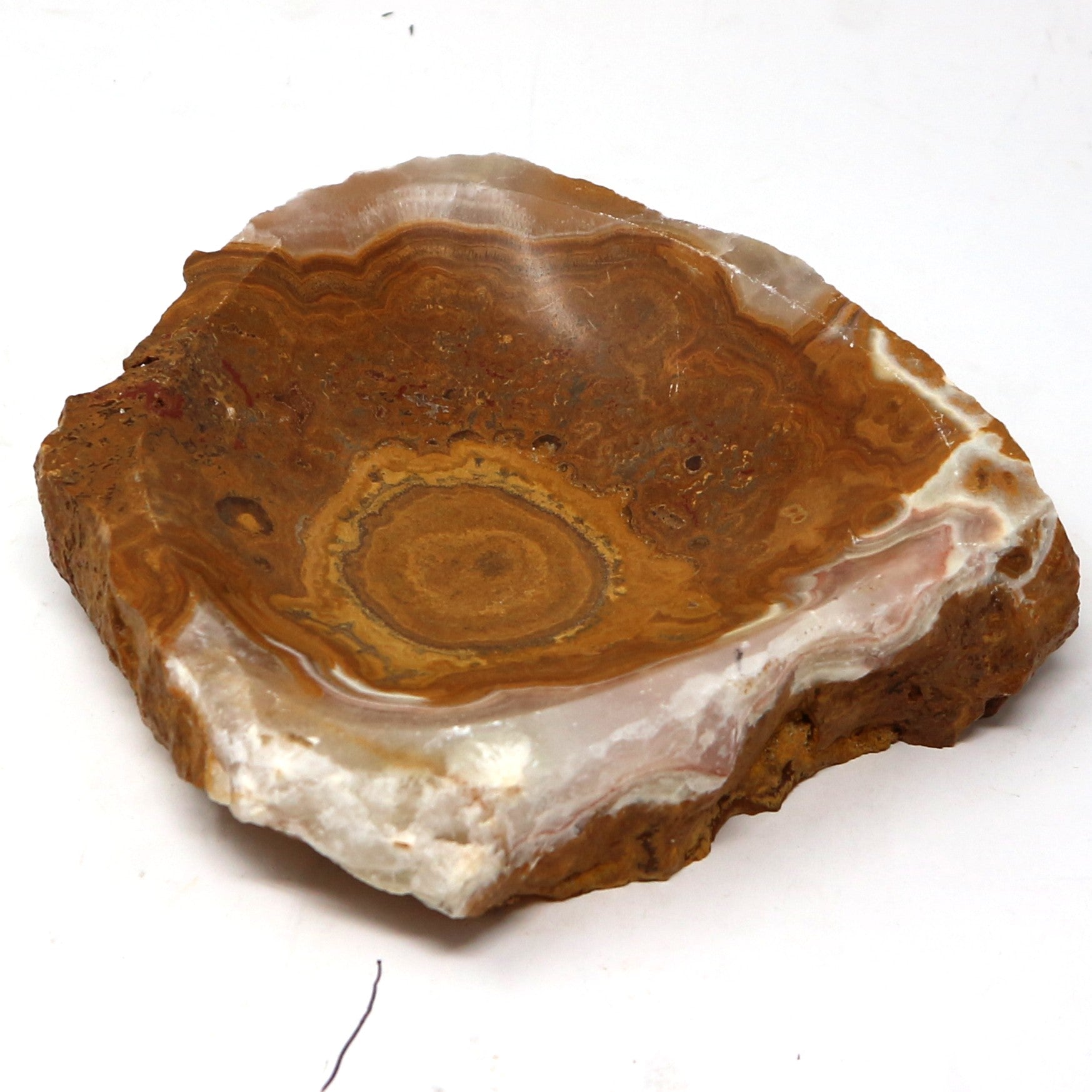Medium Carved Onyx Ocher & White Bowl – Dulce Interior Consignment ...